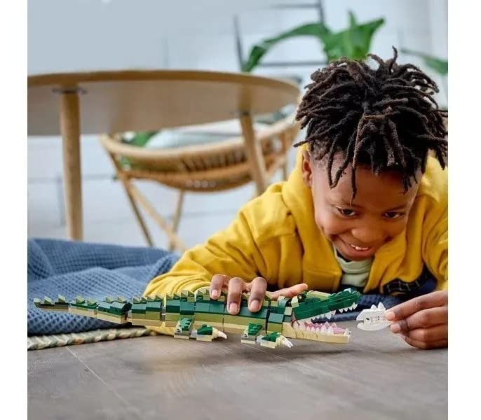 LEGO Creator 3-in-1 Crocodile 31121 Building Toy Featuring Wild Animal Toys (454 Pieces)