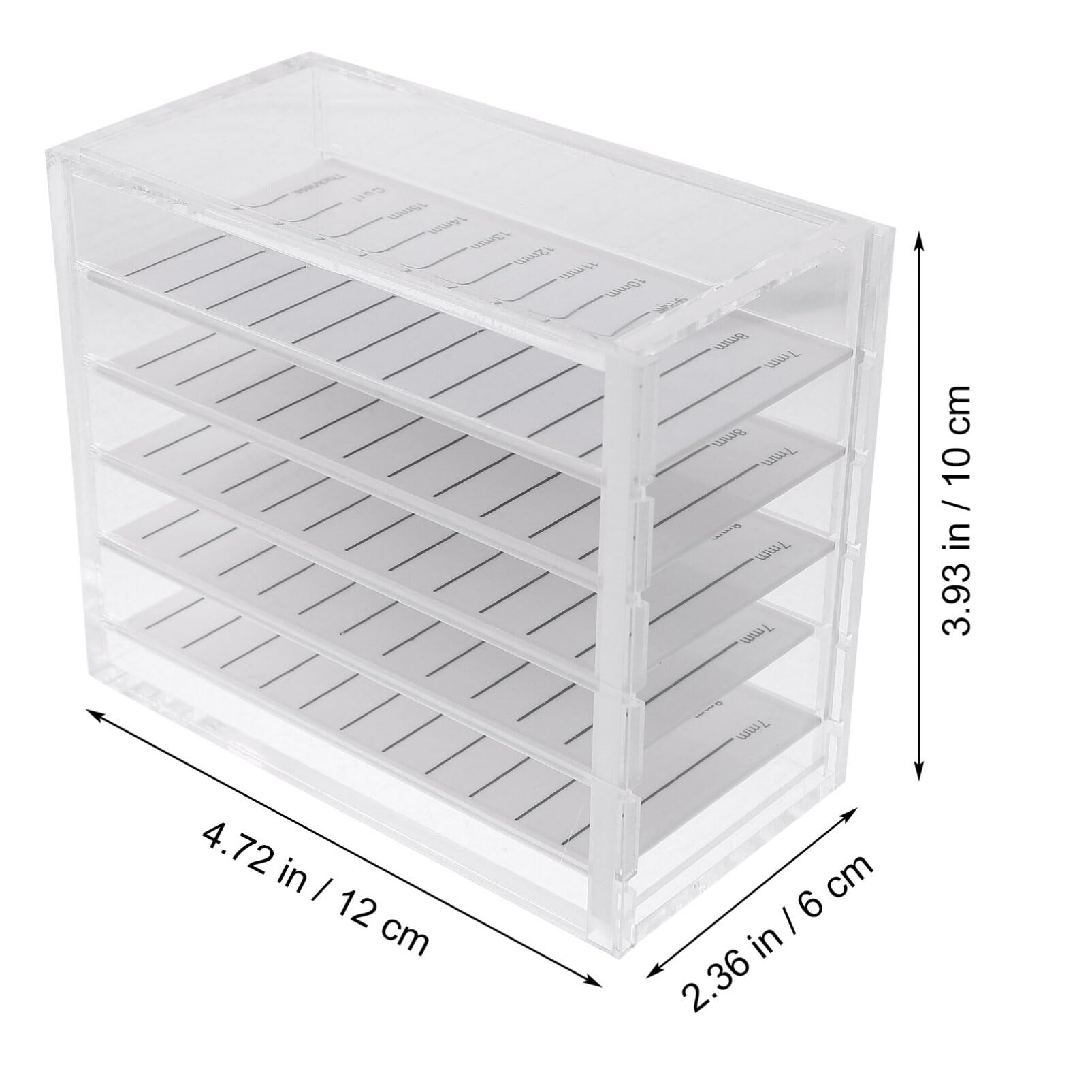 Cabilock 5 Box lash trays for lash extensions Eyelash curler portable Acrylic drawer false eyelash case artificial Organizer Storage eyelash container Storage Box household