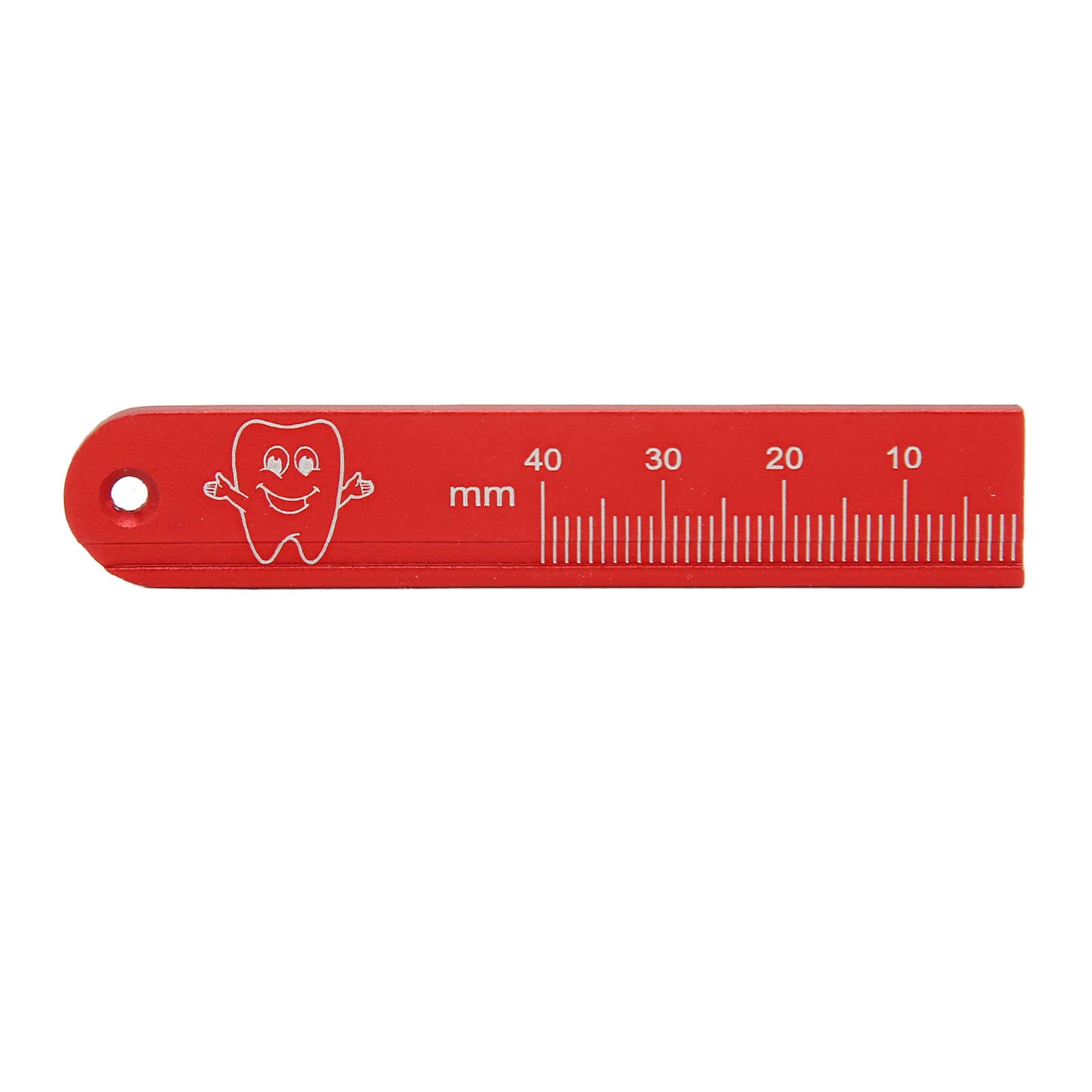 Endodontic Span Ruler, Lightweight Red Clear Scales Dental Measure Ruler Precise High Temp Resistant for Dentists