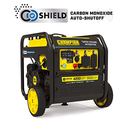 Champion Power Equipment 201185 4250-Watt Wireless Remote Start Open Frame Inverter Generator, CO Shield