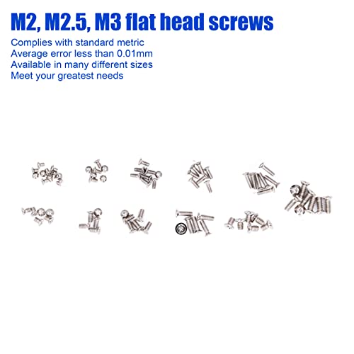 ComputerScrews Kit, Tight Even Threads ComputerScrew 600Pcs Flathead Standard Metric Replacement with ScrewdriverBrush for Laptop