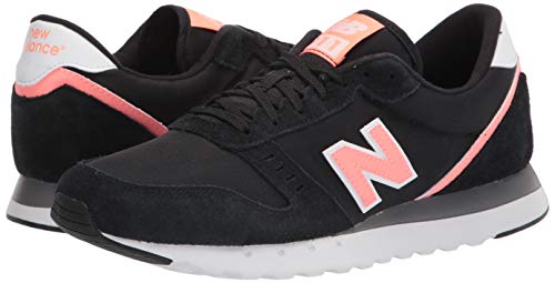 New Balance Women's 311 V2 Sneaker, Black/Paradise Pink, 7.5