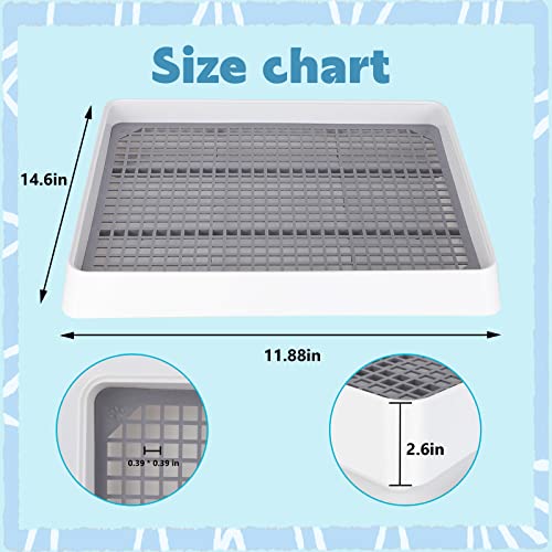FHTONGE Guinea Pig Litter Box for Cage, Guinea Pig Litter Pan with Grid, Rectangular Guinea Pig Potty Trainer Tray Pet Toilet for Guinea Pig Rat Chinchilla Hedgehog Hamster Ferret Rabbit