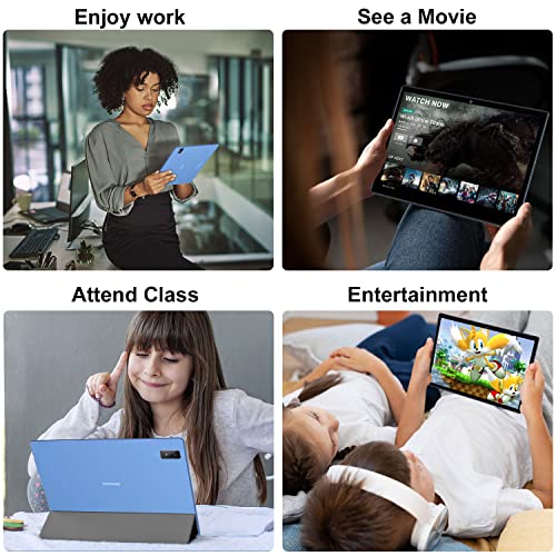 DUODUOGO Android 11.0 Tablet 10 Inch, Tablets with 4GB+64GB ROM 256 Expandable,1920 x 1200 HD IPS, Dual Camera, Bluetooth,FM, WiFi Only Tablet, DGO-S9 (Blue)