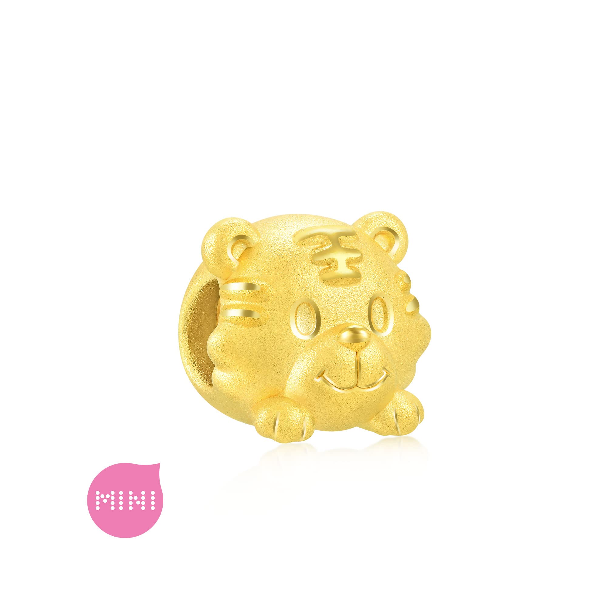 CHOW SANG SANG 999 24K Solid Gold Lovely Tiger Mini Charm Bracelet for Women 92957C