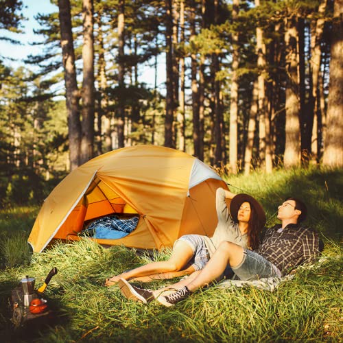 Bessport Camping Tent for 3 Person, Lightweight Backpacking Tent Waterproof Windproof Two Doors Easy Setup Double Layer Outdoor Tents for 3 to 4 Seasons, Suitable for Outdoor,Hiking,Camping
