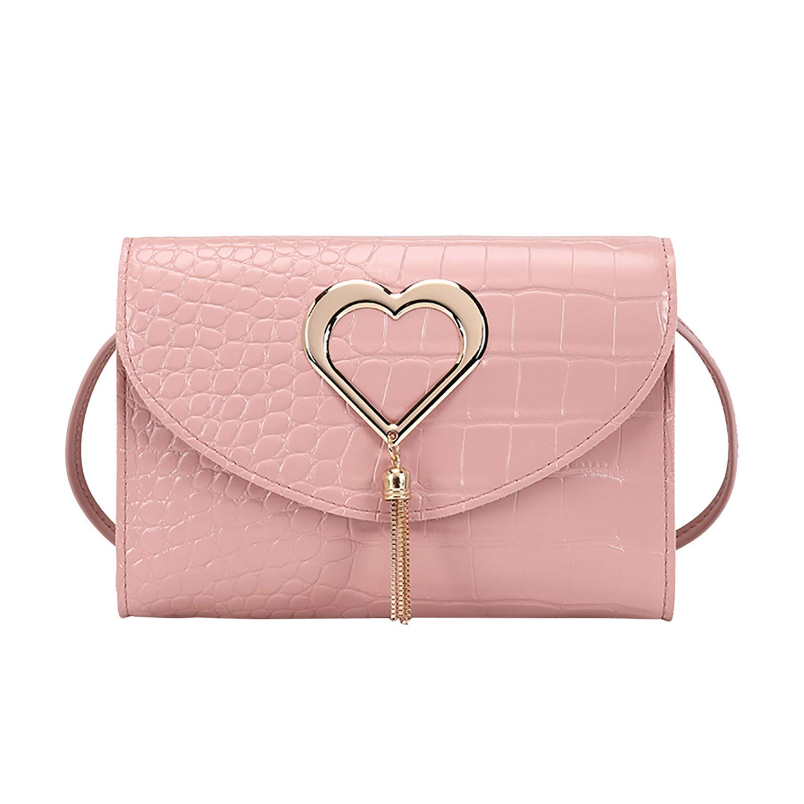Black Shoulder Bag Handbag Shoulder Ladies Messenger Bag All-match Bag Fashion Bag Handbags for Women Shoulder Bags (Pink, One Size)