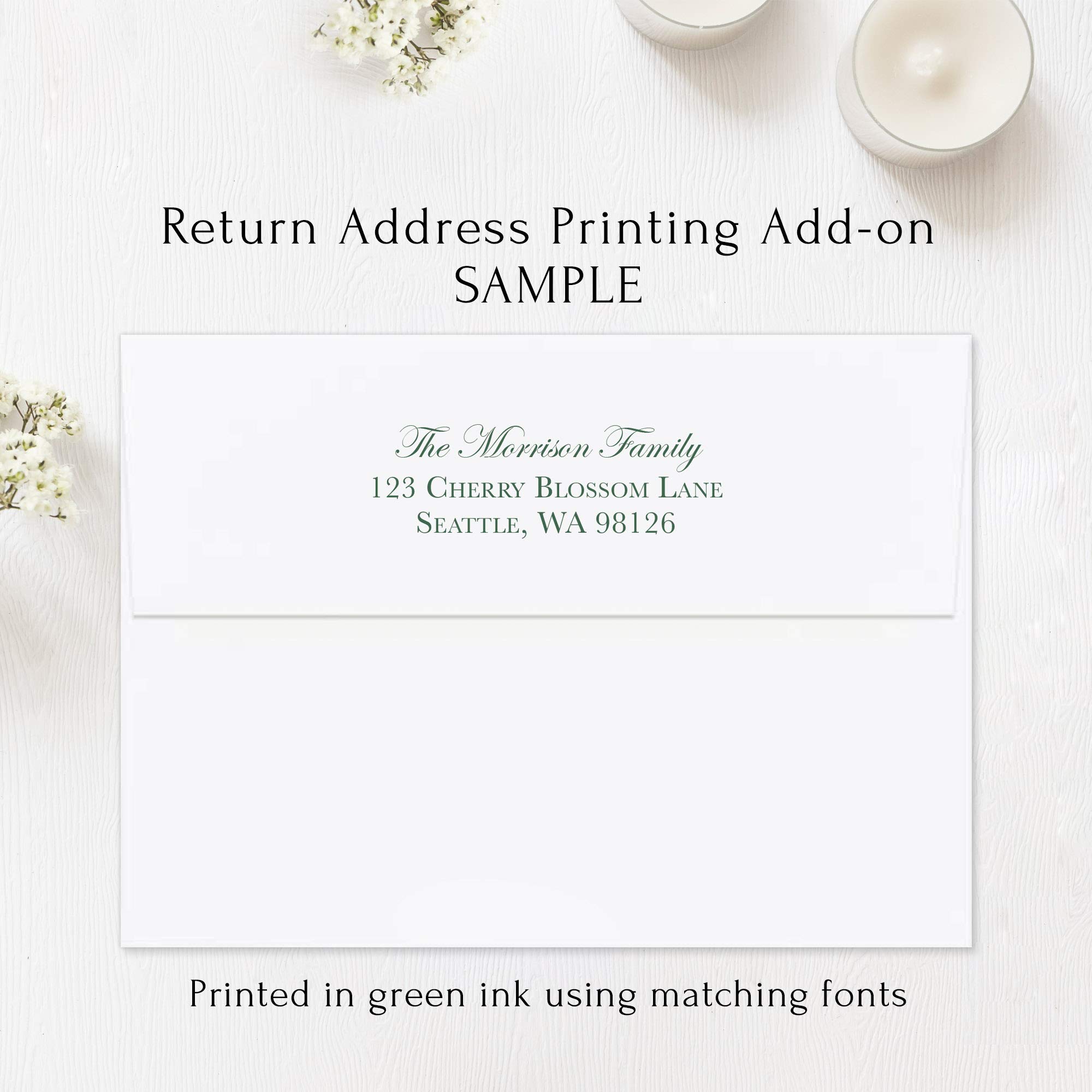 Hello Love Goods Sympathy Acknowledgement Cards, Personalized Funeral Thank You Cards with Poem and Pink Flowers - 5.5x4.25 Flat Notecards with Envelopes