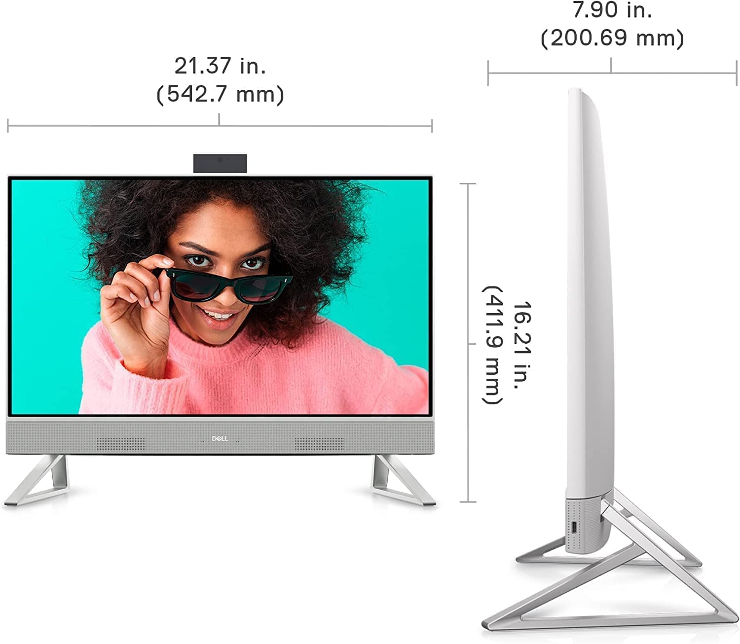 Dell Inspiron 24'' FHD Touchscreen All-in-One Desktop | 12th Gen Intel 10-Core i5-1235U | 32GB RAM | 1TB SSD | Wireless Keyboard & Mouse | Windows 11 Home | White