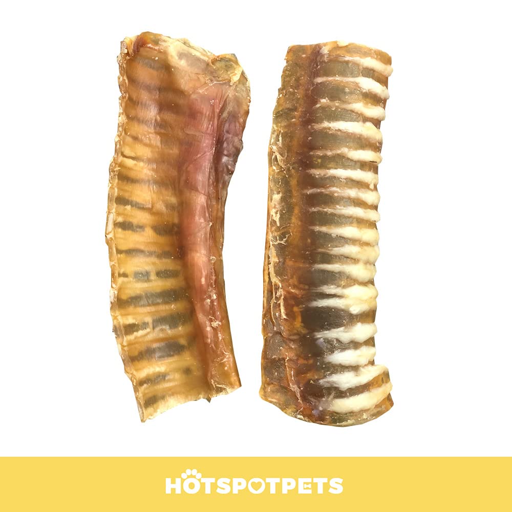 hotspot pets Premium Beef Trachea for Dogs 6" Strips Split -(20 Pack) All Natural Grass-Fed Beef Dog Chews, Rich in Glucosamine Chondroitin for Joint Health, Single Ingredient No Rawhide Dog Treats