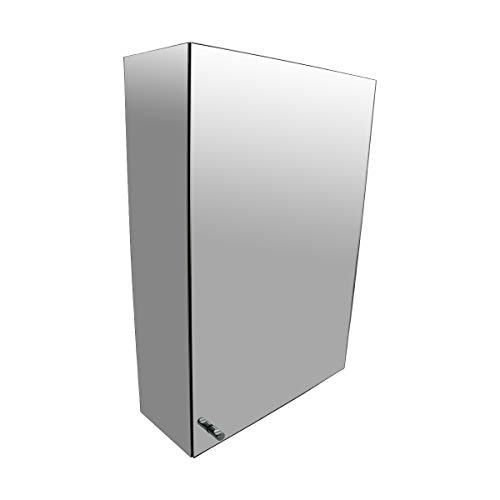Renovators Supply Manufacturing Medicine Cabinets 19 3/4 in. x 13 1/8 in. Stainless Steel Rectangular Bathroom Wall Medicine Cabinet with Mirror and Mounting Hardware Opens Left to Right