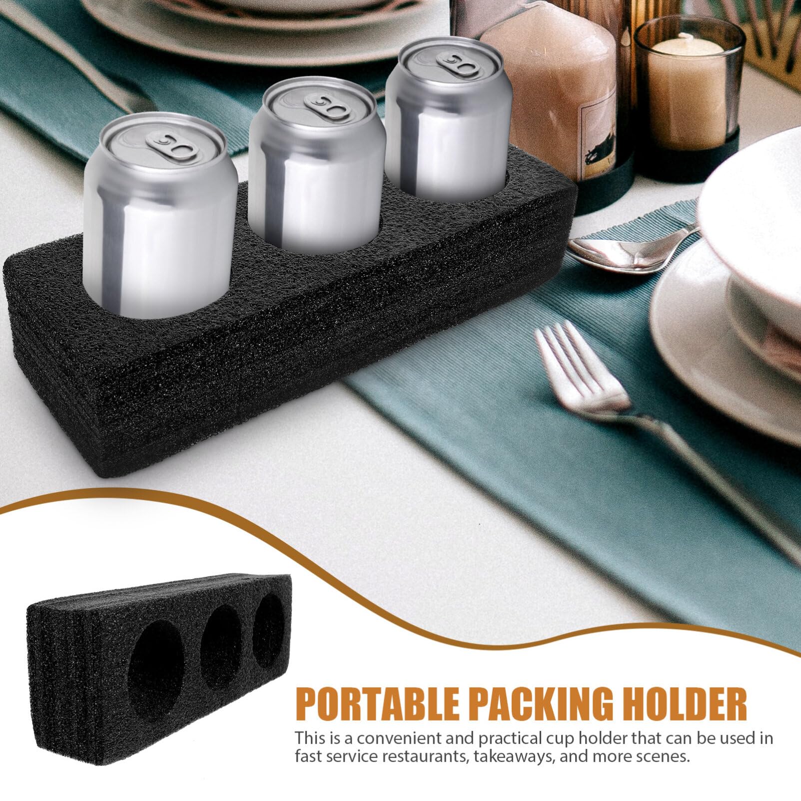 Cabilock Milk Tea Cup Holder Compostable Cup Holder Portable Coffee Cup Food Tray Pearl Wool Coffee Tray Disposable Trays Cup Carrier Foam Pearl Cotton Bottle Rack Takeaway Box re-usable