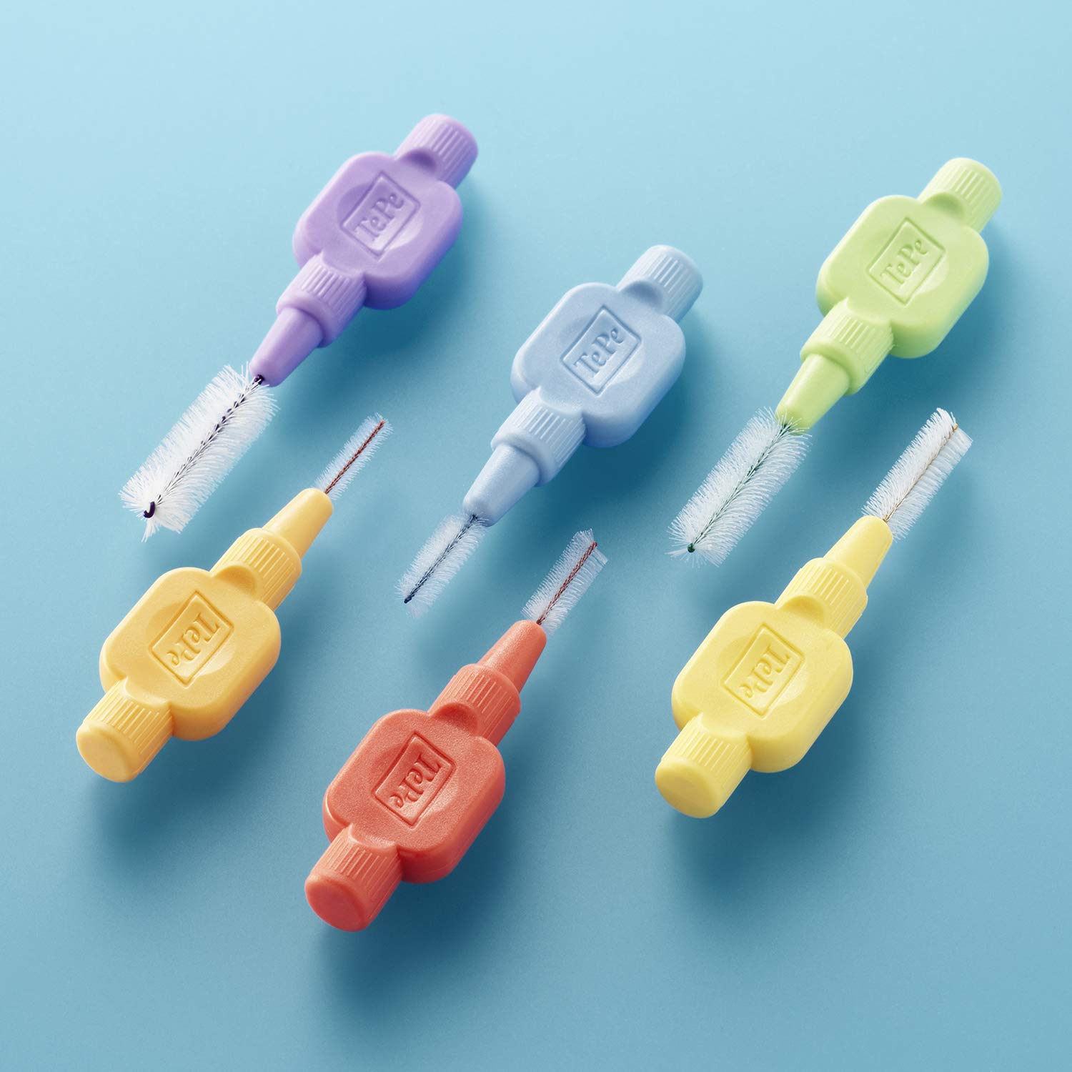 TEPE Interdental Brush Extra Soft, Supersoft Dental Brush for Teeth Cleaning, Pack of 8, 0.8 mm, Large Gaps, Green, Size 5