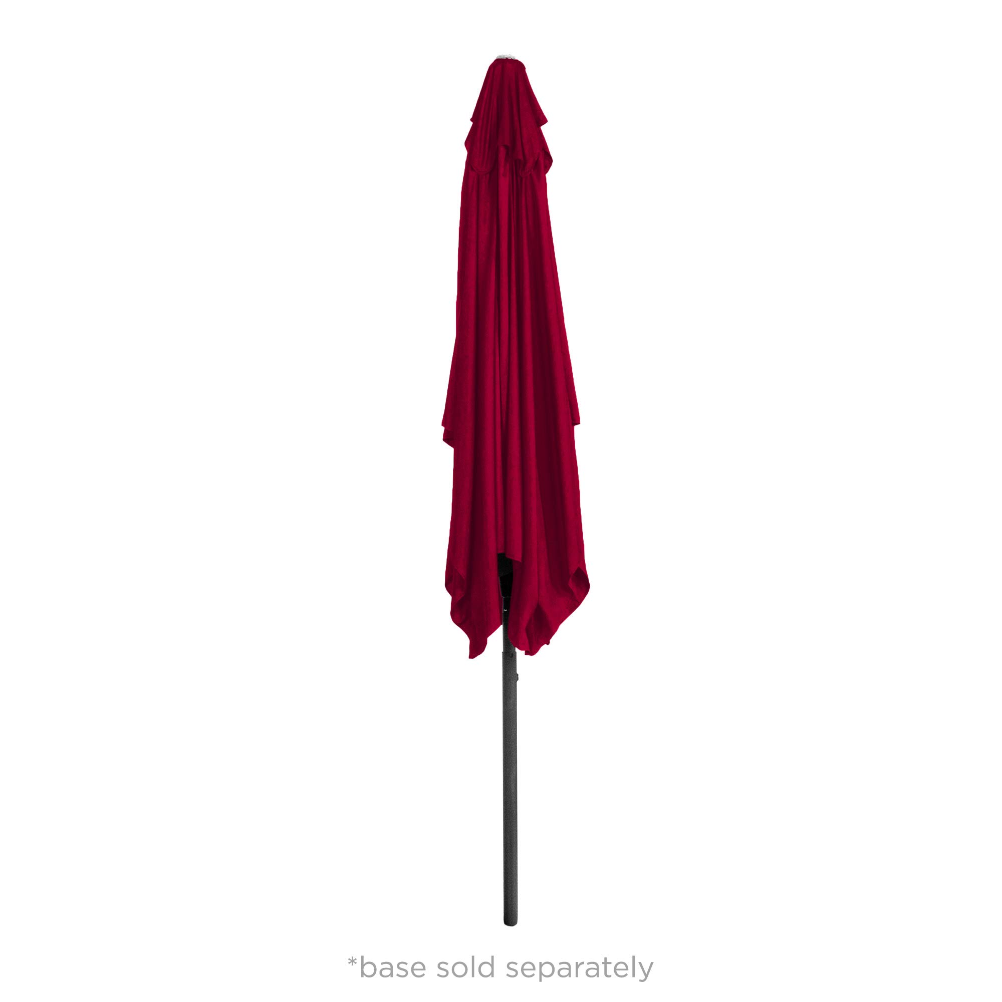 Best Choice Products 8x11ft Rectangular Patio Market Umbrella w/Rust-Resistant Frame, Hand Crank, Fade-Resistant 210G Polyester Fabric, and Wind Vent, Burgundy