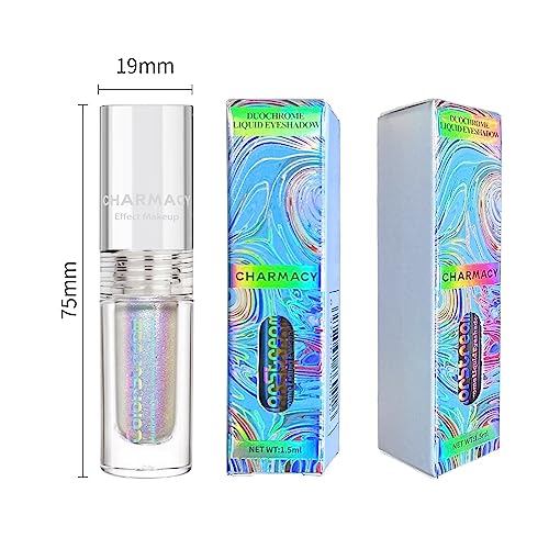 CHARMACY Chameleon Liquid Eyeshadow, Intense Color Shifting, Highly Pigment Multichrome Eyeshadow Liquid Makeup, Long Lasting, Shimmer, Easy To Wear Metallic Eye Makeup, 1.6g (#06)