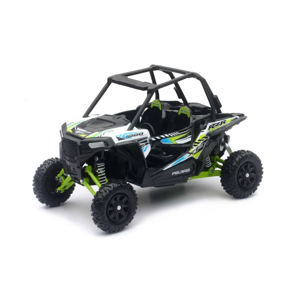New Ray Toys Orange Cycle Parts Die-Cast 1: 18 Scale Model Replica Toy Polaris RZR XP 1000 Dune Buggy, White Lightning by Newray