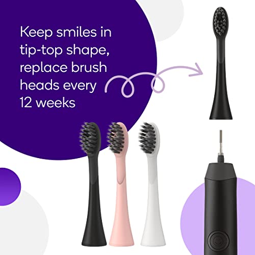 BURST Toothbrush Heads - Genuine BURST Electric Toothbrush Replacement Heads for BURST Sonic Toothbrush β Ultra Soft Bristles for Deep Clean, Stain & Plaque Removal - 3-Pack, Rose Gold