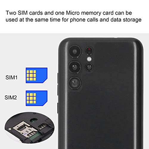 Dpofirs S22 Smartphone Unlocked, 6.26in FHD Screen, 4GB RAM 64GB ROM, GSM Unlocked Cellphone for Android 10, Dual SIM Slots Mobile Phone, 2800mAh Battery (Black)