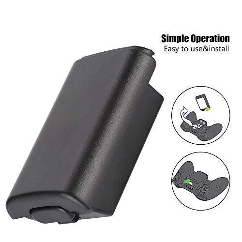 Shell Case Cover Kit, Battery Cover Anti-Abrasion Oil Injection Process Easy to Install for Game Controller(Black)