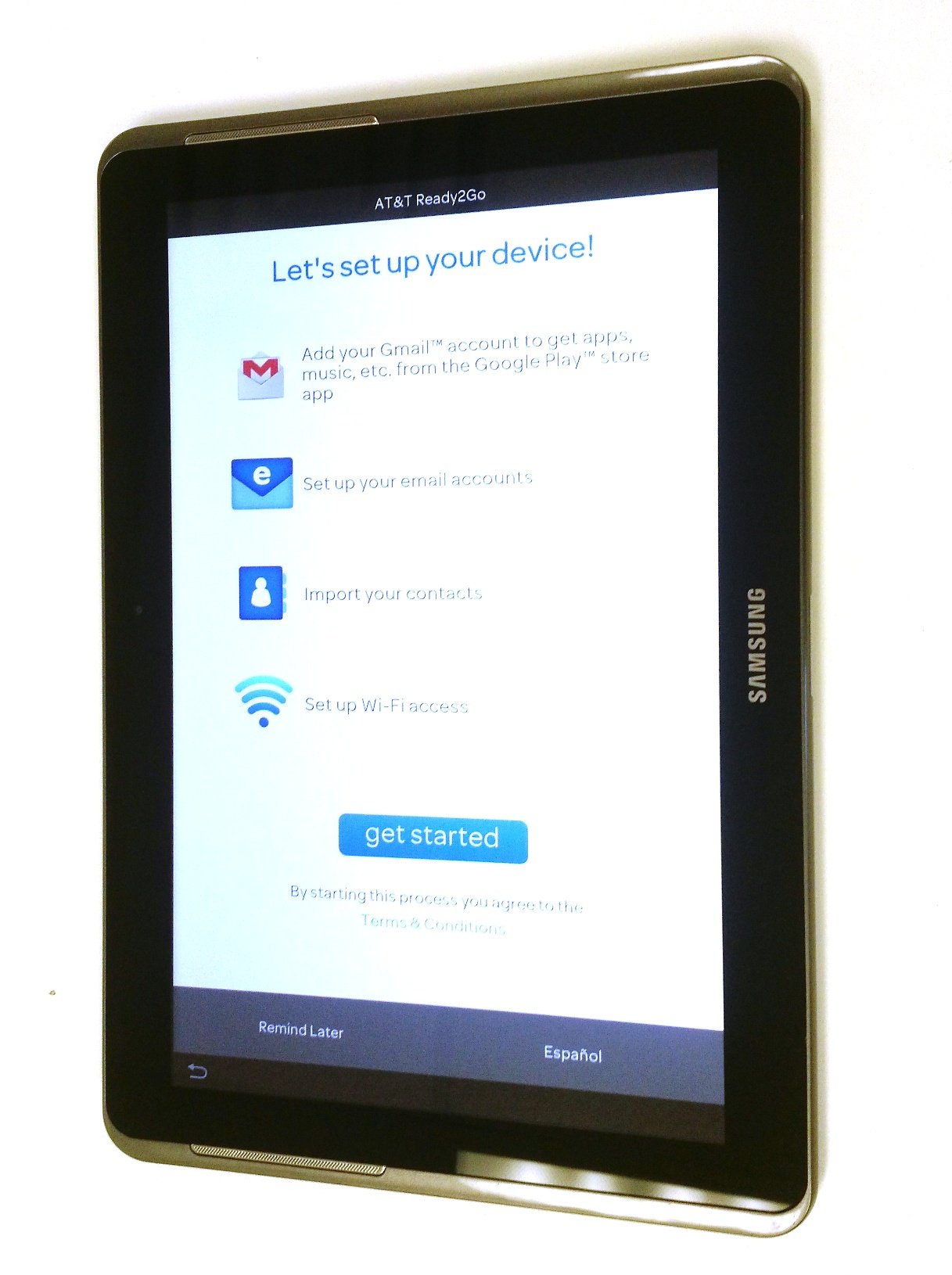 Samsung SGH-I497ZSAATT Galaxy Tab 2 (AT&T) 10-Inch 16GB 3.0 MP 1280 x 800 Pixel