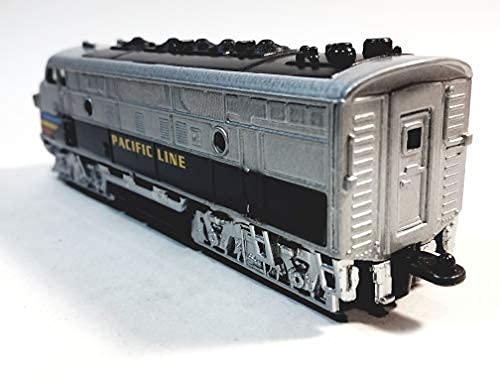 Showcast Classic Freight Loco Pacific Line #1620 Silver & Black Locomotive 7" Diecast Train