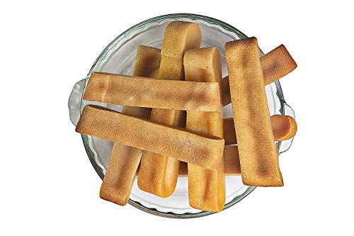 Durkha Yak Himalayan Dog Chews | Natural Long Lasting Dog Chew Made from Yak or and Cow Milk | Great for Aggressive Chewers, 5 Piece, Medium(3-4 OZ per Piece)