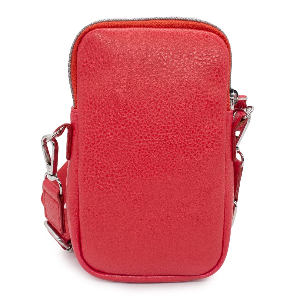 Buckle Down Wallet Phone Bag Holder-Mickey Mouse Poses Stacked Red