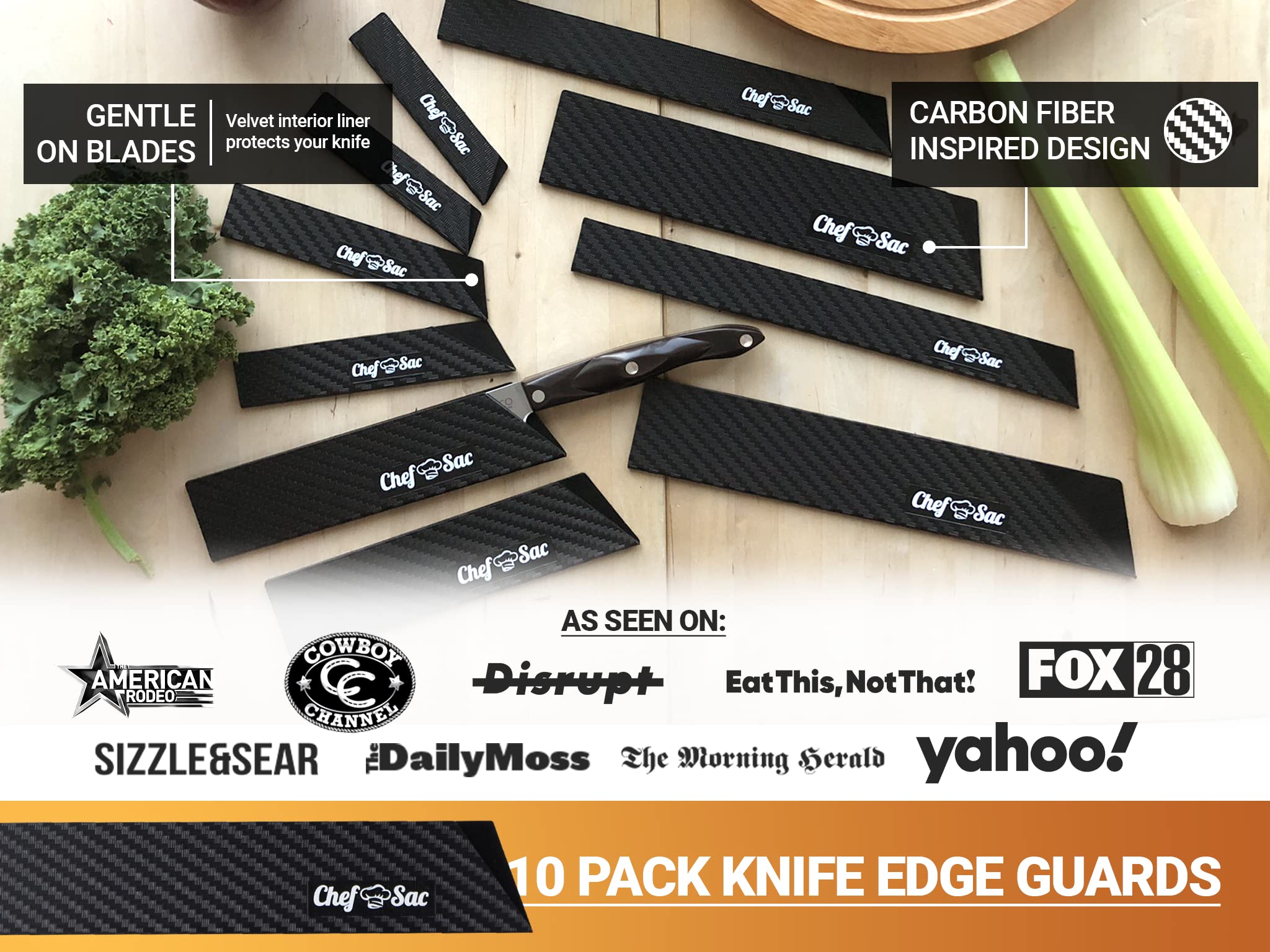Chef Sac Chef Knife Backpack with 10-Pack Knife Guards Included