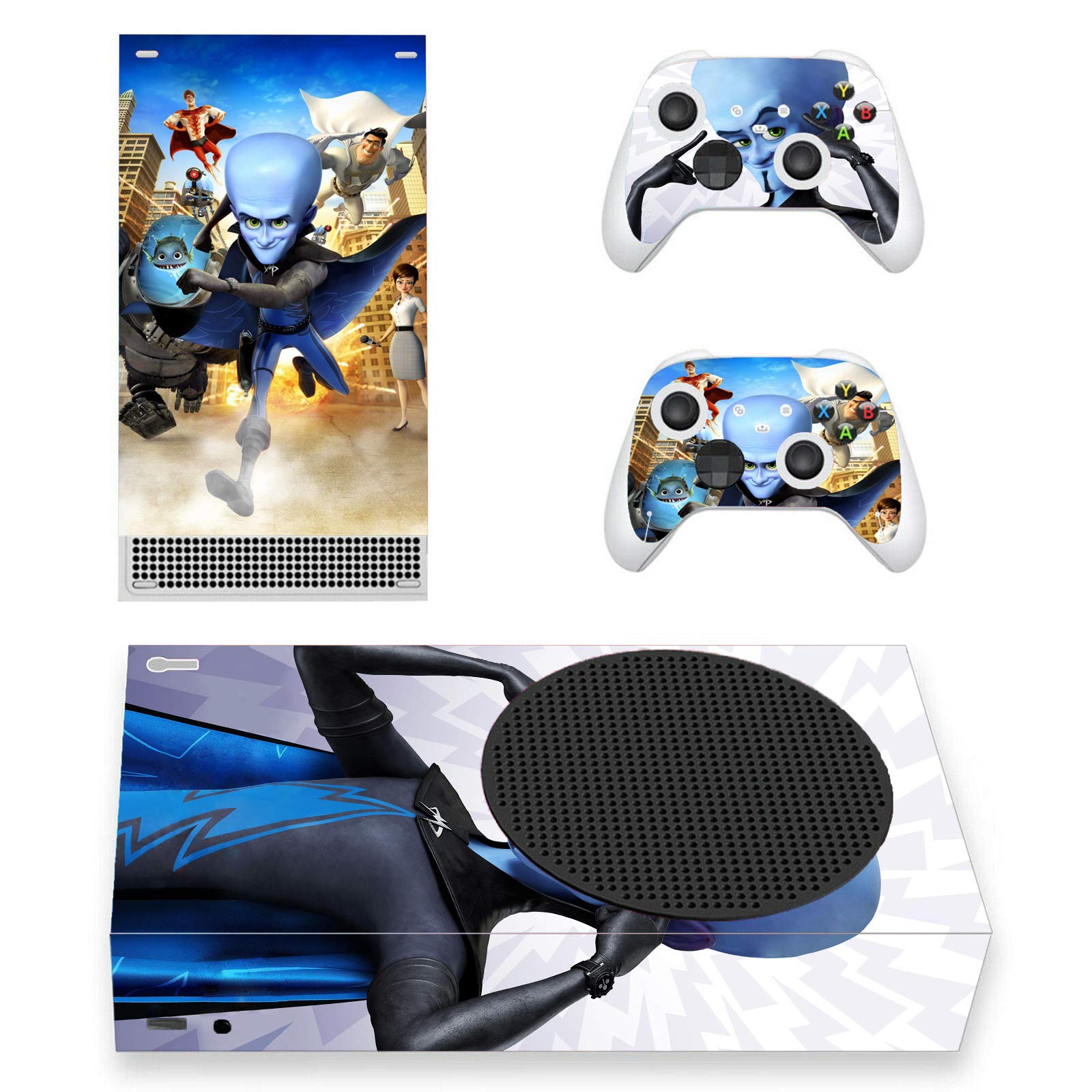 Cartoon Funny Vampire Movie Game Console Series S Console and Controller Skin Set, Skin Wrap Decal Kit