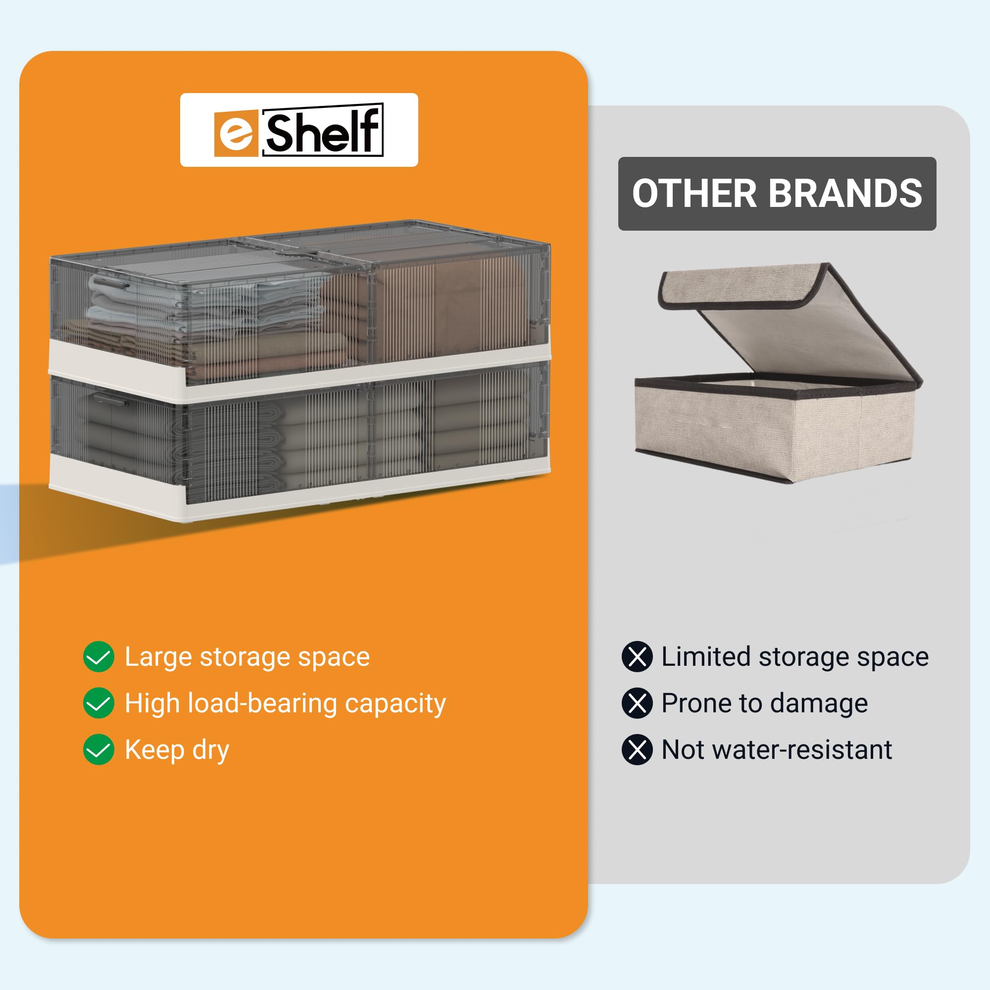 eShelf Under Bed Storage with Wheels, 3 Pack 27Gal Stackable Under Bed Storage Containers, Foldable Organizer Storage Bins with Lids, Collapsible Storage Drawers for Clothes, Bed Sheets, Shoes, Books