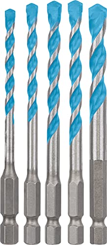 Bosch Professional 5 pc. Expert HEX-9 MultiConstruction Drill Bit Set (for Concrete, Ø 4-8 mm, Accessories Rotary Impact Drill)