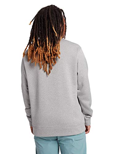Burton Mens Oak Crew, Gray Heather New, Large