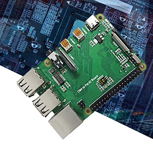 Erhai 1 Set Expansion Board Adapter Expansion Board CM4 to PI4B Adapter Expansion Board +Metal Case+Fan Kit for Raspberry Pie CM4 IO Backplane CM4 to 4B Interface Expansion