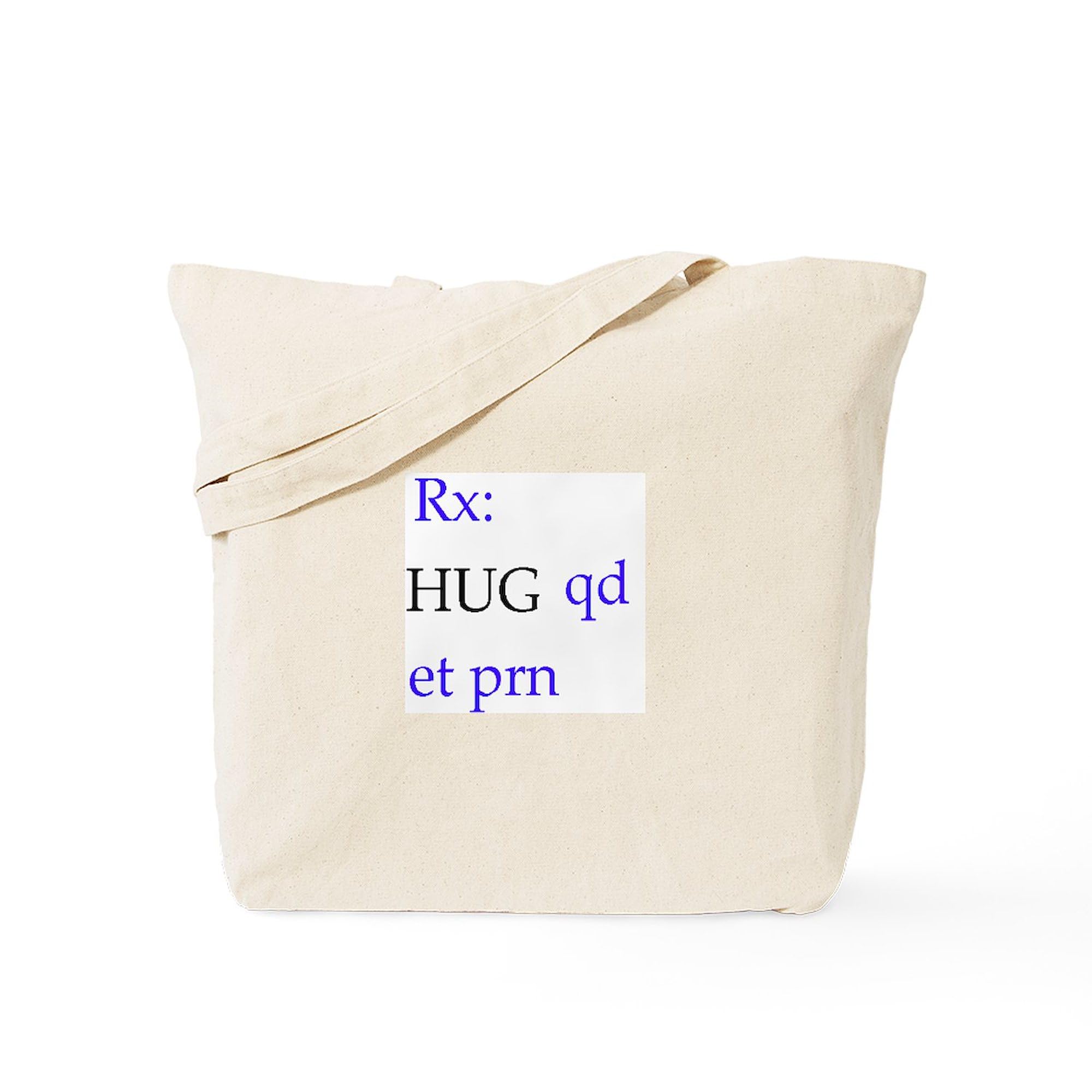 CafePress Hug Rx Tote Bag Natural Canvas Tote Bag, Reusable Shopping Bag