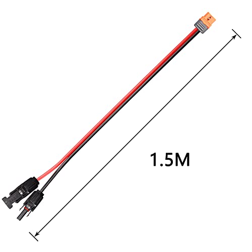CERRXIAN 1.5m 12AWG XT60I Female to Solar Panel Power Extension Cable for Portable Power Station,Solar Generator(XT60I-F)