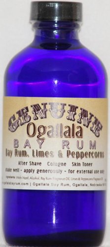 Limes & Peppercorns Aftershave Cobalt Blue Glass Bottle with Flow Reducer – 8 oz