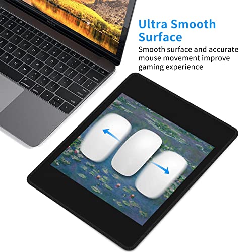 Lilies Claude Monet Water Game Office Overlock Rubber Non-Slip Mouse Pad