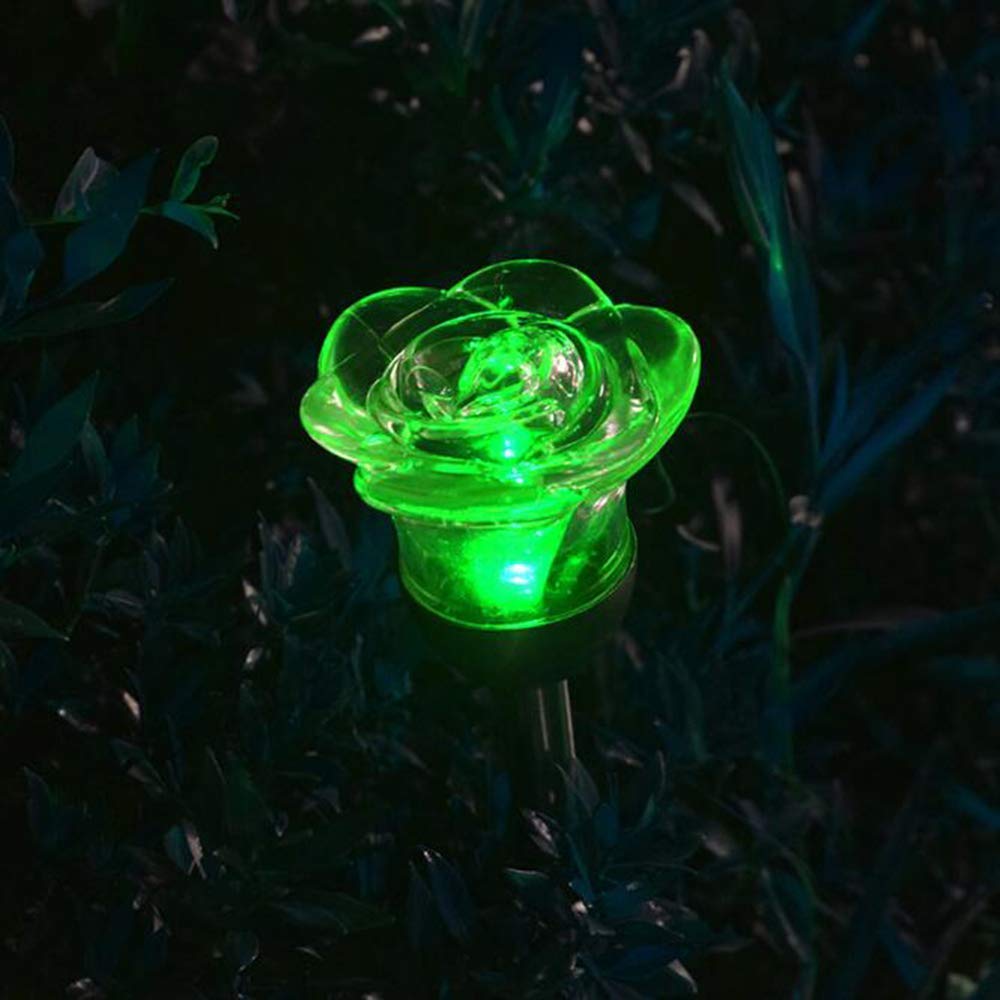 TANGIST Nordic Solar Lawn Home Garden Light Solar Waterproof Light LED Outdoor Decorative Light Floor Lamp Outdoor Rose Light Modern Style Home Decoration