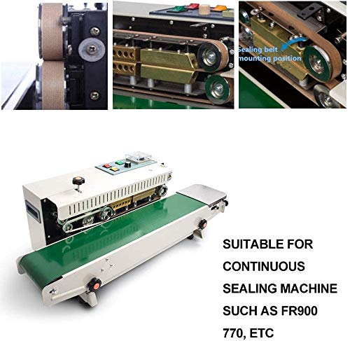 Sumeve 50pcs polytef teflon Belt for Continuous sealing machine 750mm x15mm x0.2mm
