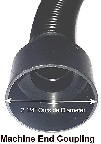Compatible Replacement for Some Shop Vac and Ridgid Style Vacuum Cleaners Crushproof Commercial Grade Hose with Tool Set. Has 2 1/4" Machine End Coupling and Uses the Standard 1 1/4" Hose Attachments