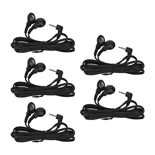 Demeras Electrode Wire, Metal Wire Black Replacement Button Electrodes Wire 5PCS for TENS