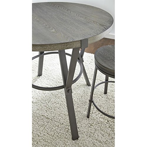 Steve Silver Portland Round Counter Height Dining Table in Gray