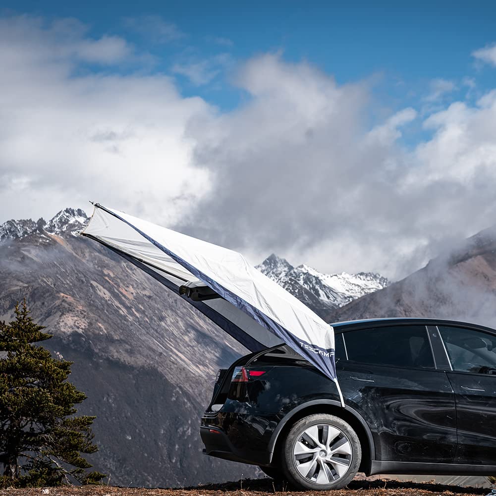 Car Tarp Canopy ONLY for Tesla Model Y Awning Portable Camping Road Trip Sun Shelter Outdoor