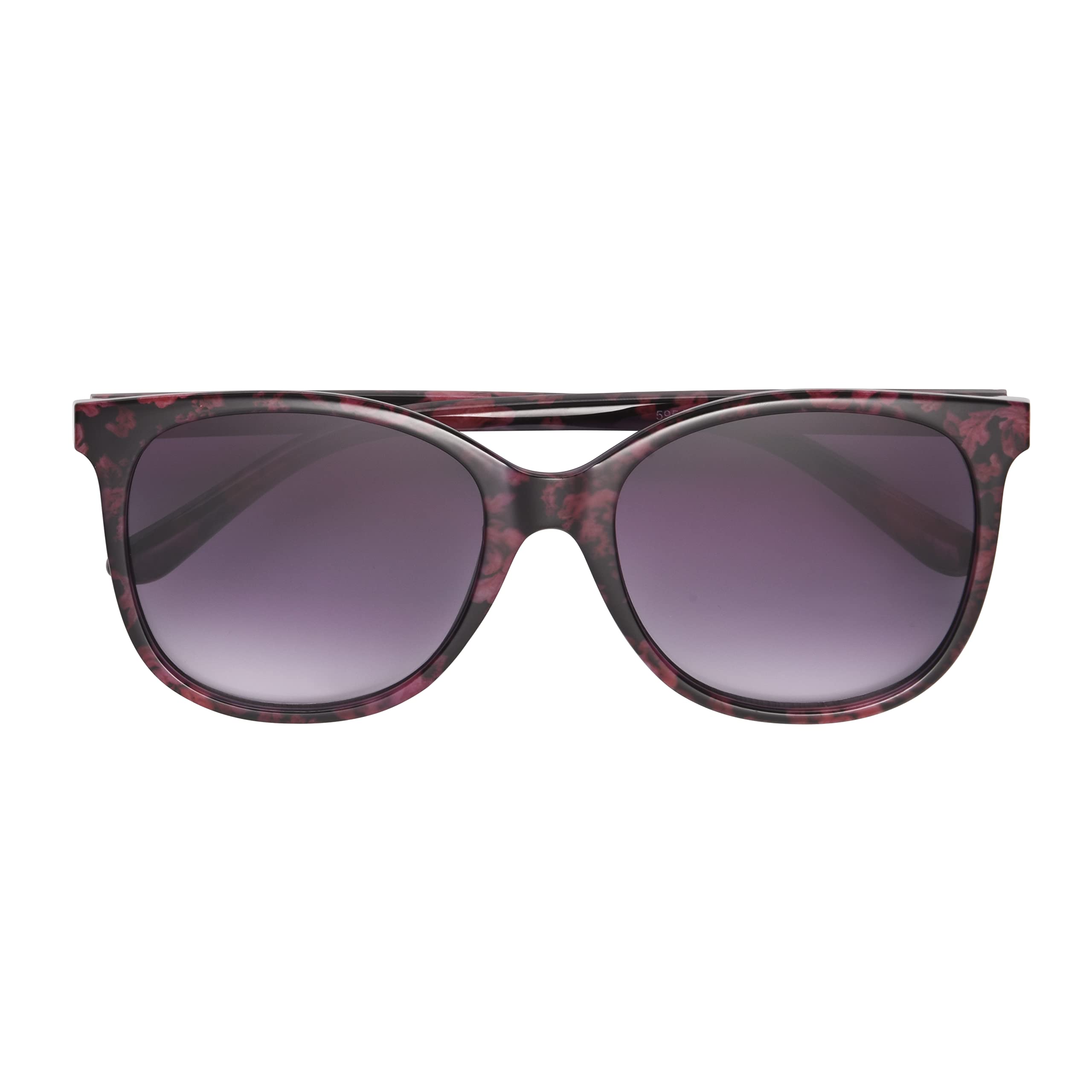 Betsey Johnson Women's Casual Couture Sunglasses Cateye, Black/Pink Leopard, 57mm