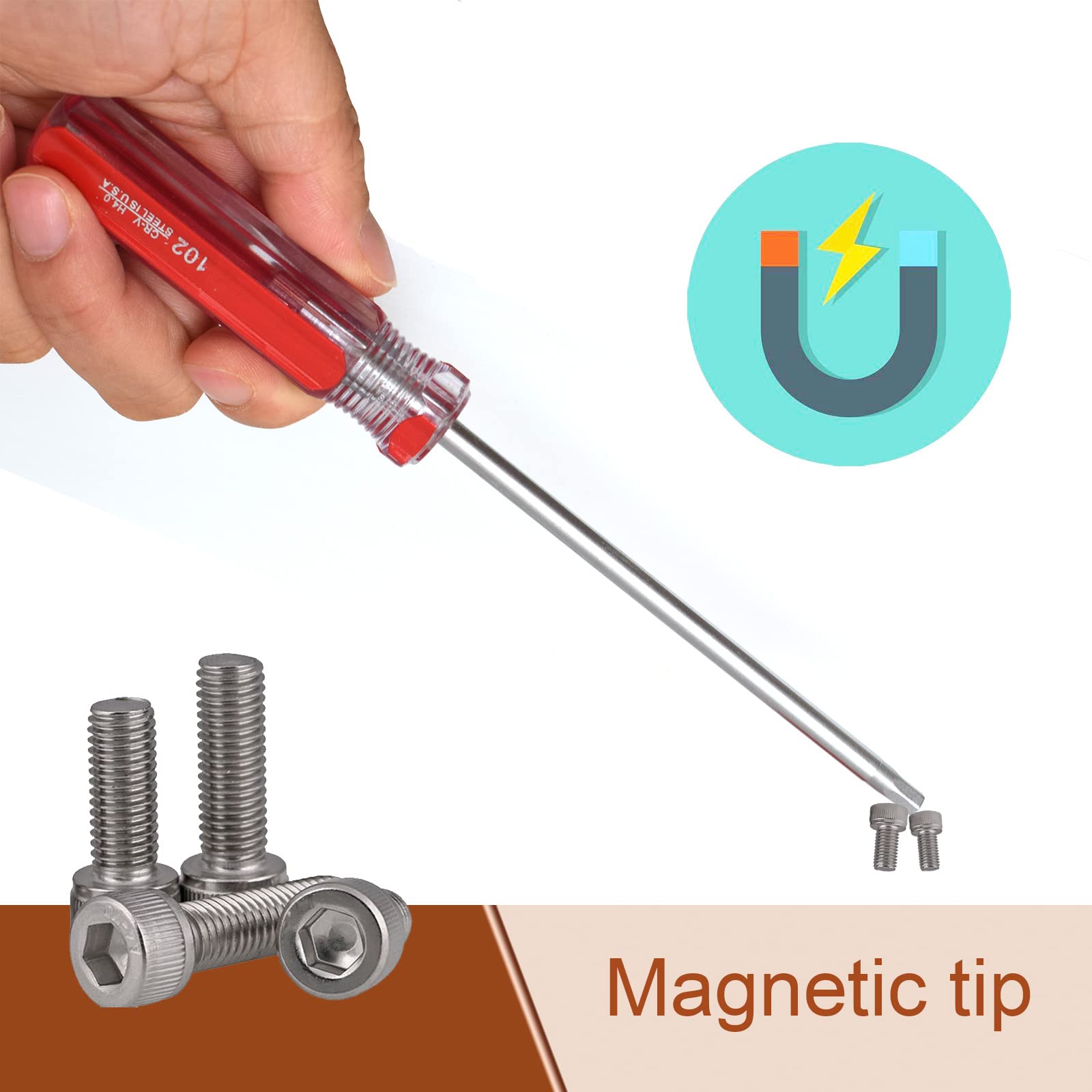 Hex Screwdriver Set Metric MM Sizes 7PCS Precision 1.5mm 2.0mm 2.5mm 3.0mm 4.0mm 5.0mm 6.0mm Allen Wrench for TRX4 Arrma Helicopter Drone Boat RC Cars Quadcopters and More (7)