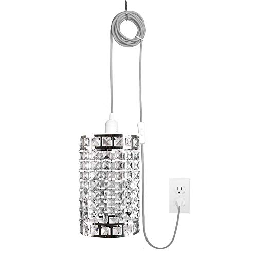 Tadpoles Faux-Crystal & Chrome Cylinder Shade, Chandelier Style