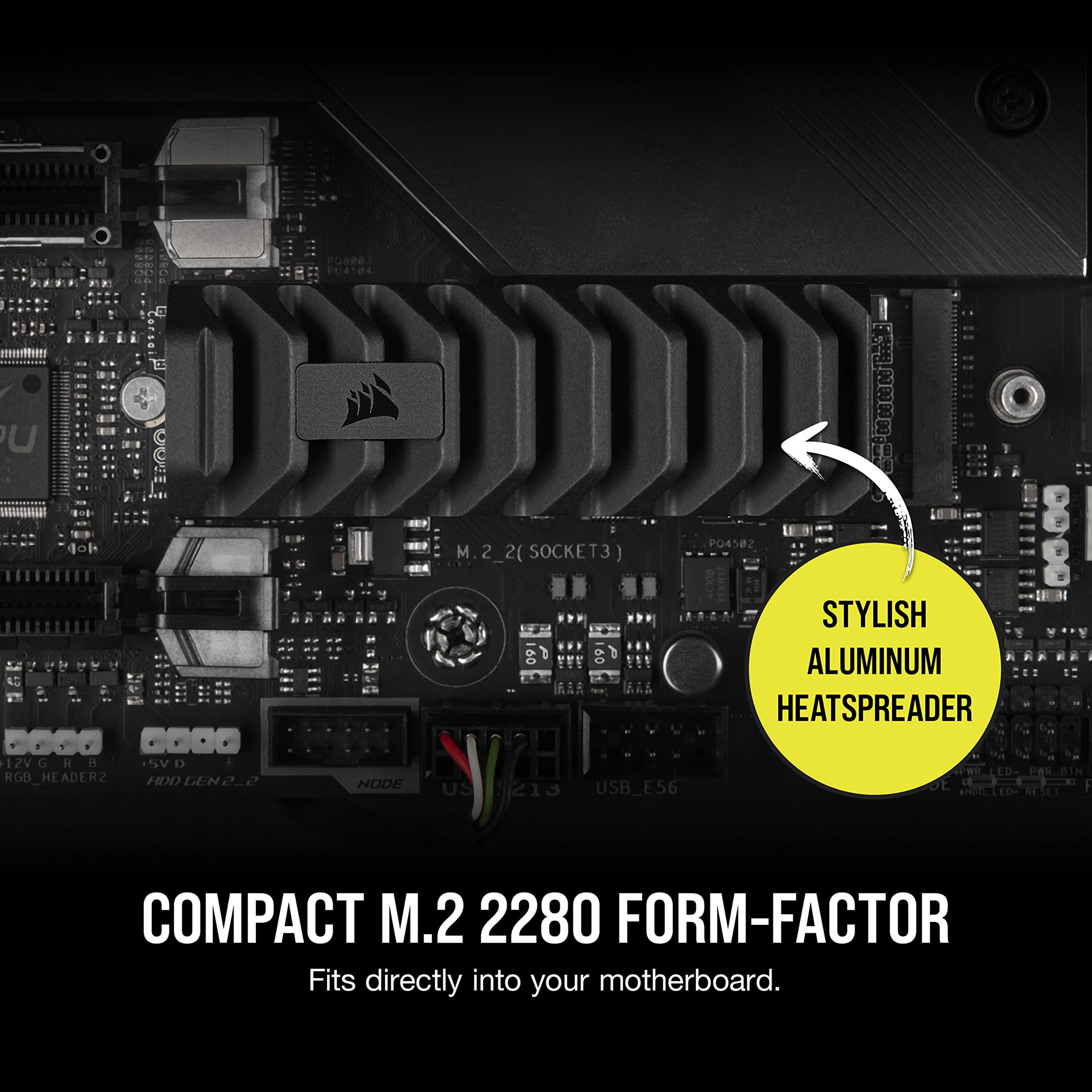 CORSAIR MP600 PRO XT 1TB Gen4 PCIe x4 NVMe M.2 SSD – High-Density TLC NAND – Aluminum Heatspreader – M.2 2280 Form-Factor
