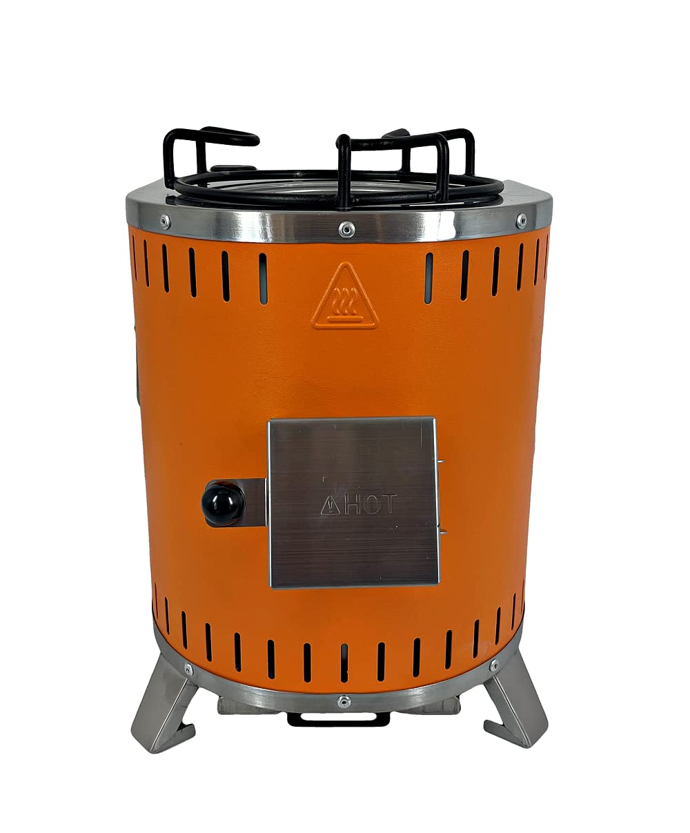 Drifters Portable Thermo-Electric Camp Stove for Wood, Pellet, Charcoal Cooking with Built-In Electricity Generator, 6000 mAH Battery and USB Plugs