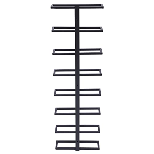 ETKEGHIP Wall Mount Wine Rack Organizer for 8 Bottles, Retro Wine Rack Home Decor Wine Storage Display Holder for Kitchen Pantry Dining Room Bar Wine Cellar