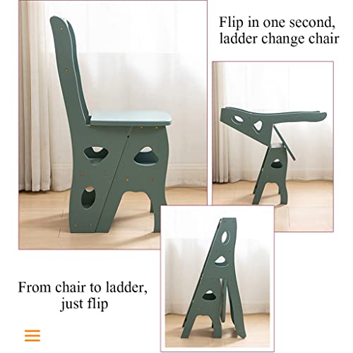 BINGDONGA 2 in 1 Folding Ladder Chair Portable Multifunctional Step Stool Stool Dual Purpose Stepladders Seat for Kitchen/Pantry/Closets and Home Ladder